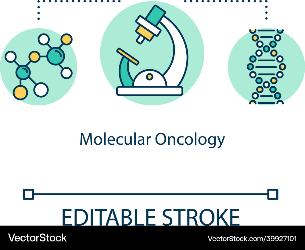 Molecular oncology concept icon targeted therapy Vector Image