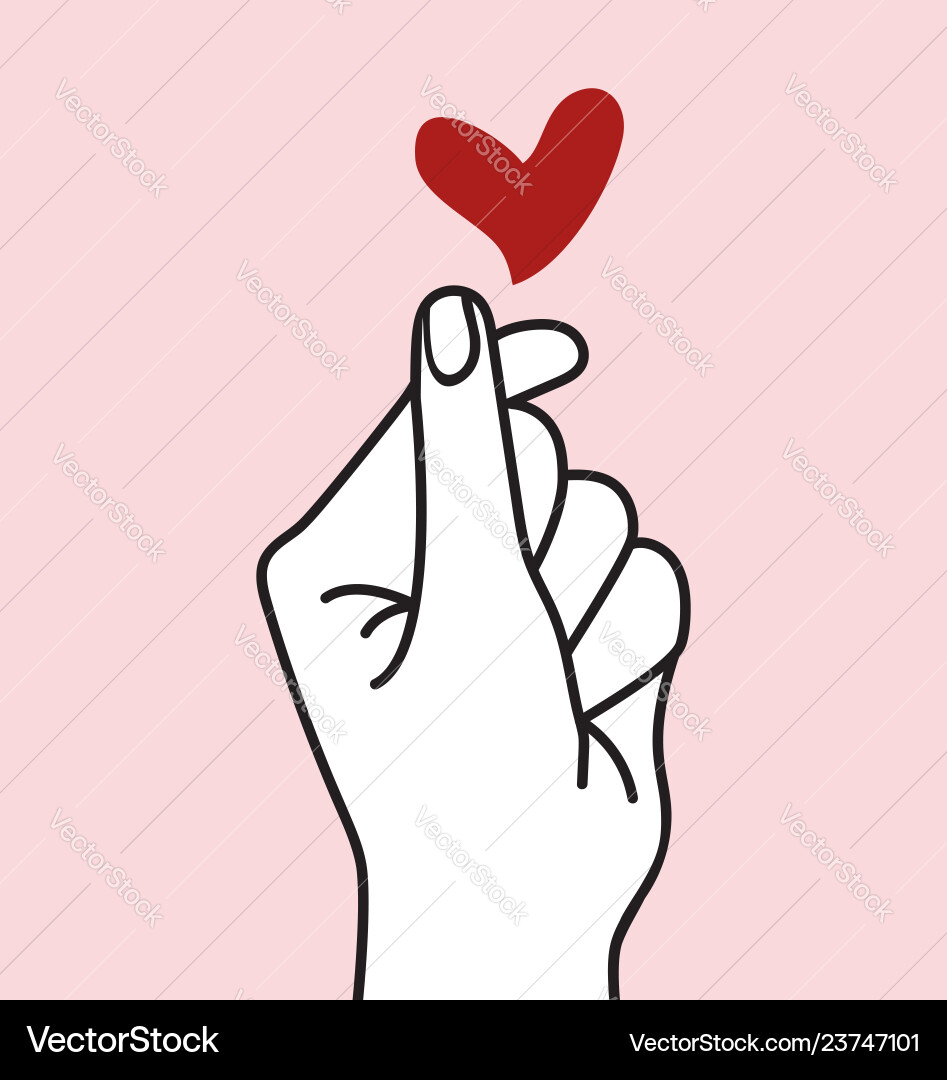 Sign mini heart outline Royalty Free Vector Image