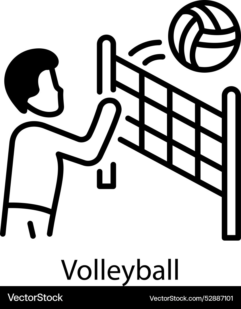 Volleyball Royalty Free Vector Image - VectorStock