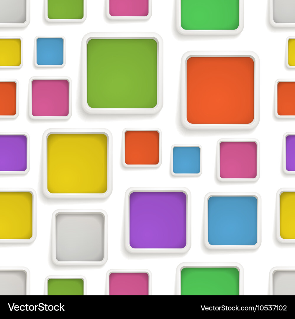 Abstract seamless background of color boxes Vector Image