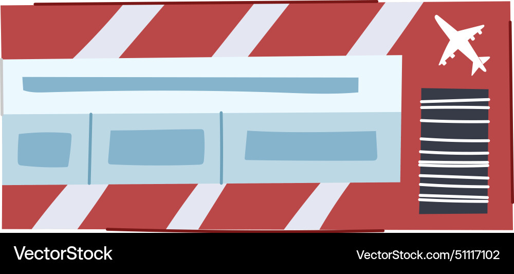 Arrival boarding pass cartoon Royalty Free Vector Image