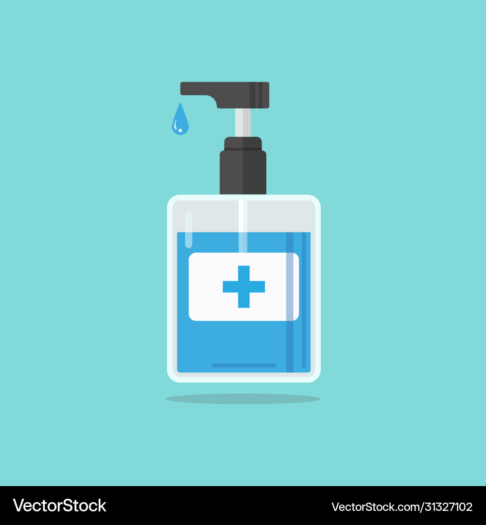 Hand sanitizer pump bottle Royalty Free Vector Image
