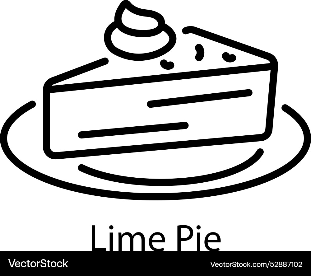 Lime pie Royalty Free Vector Image - VectorStock