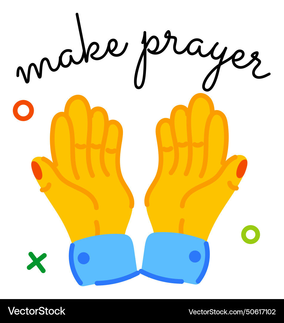 Make prayer Royalty Free Vector Image - VectorStock