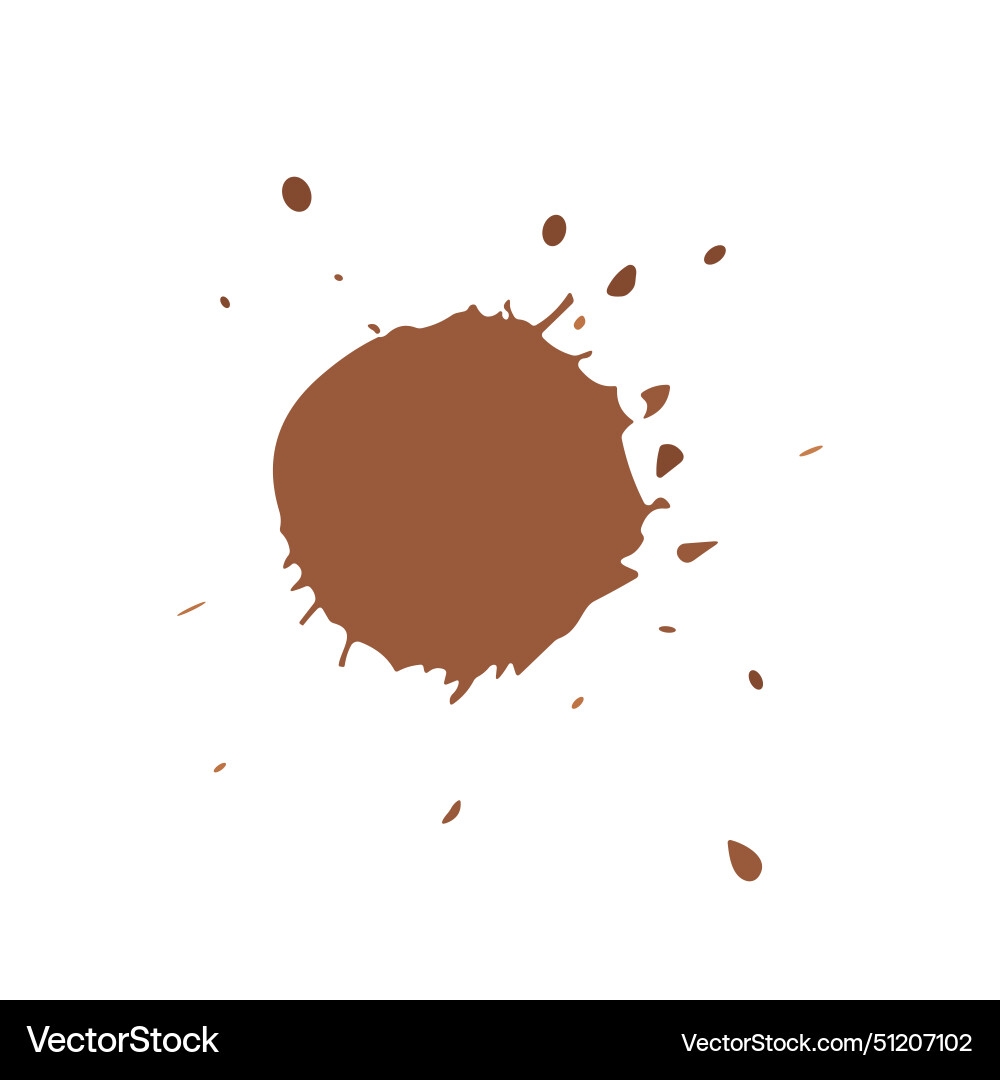 Splatter ink dirt stain brown brush paint Vector Image