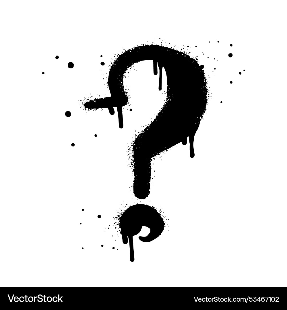 Spray Painted Question Marks Royalty Free Vector Image