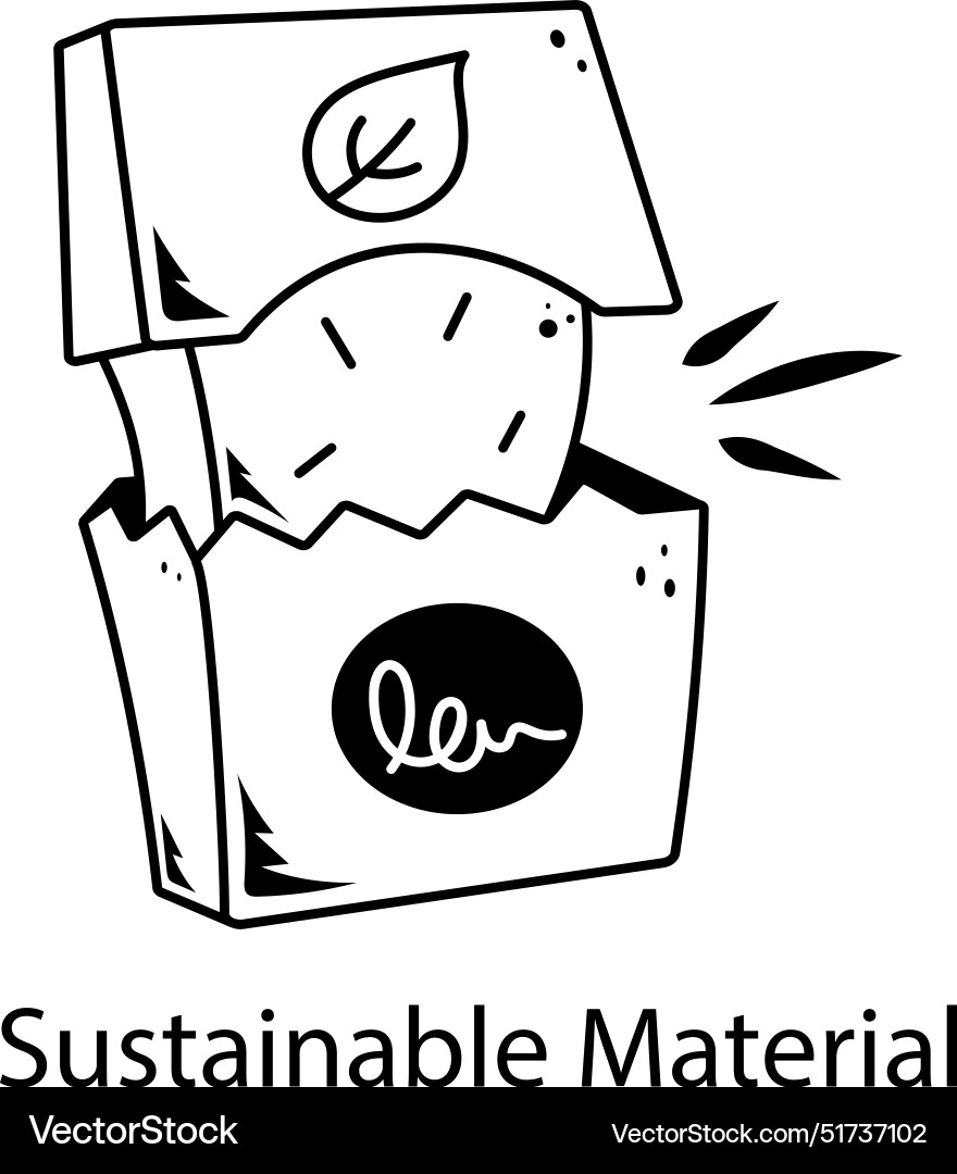 Sustainable material Royalty Free Vector Image