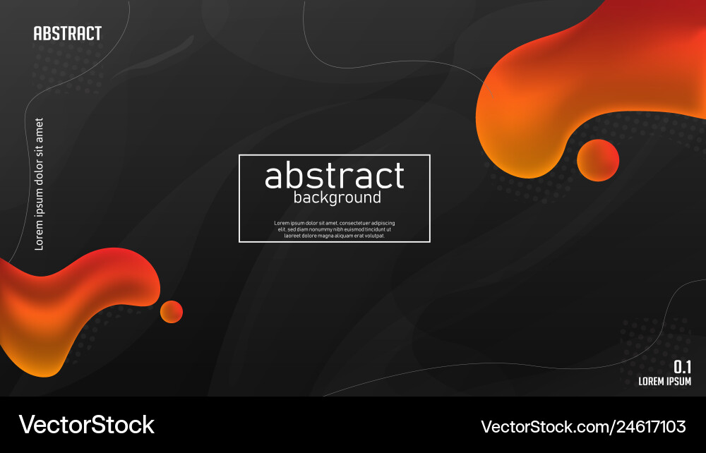 Abstract orange liquid with dark background Vector Image