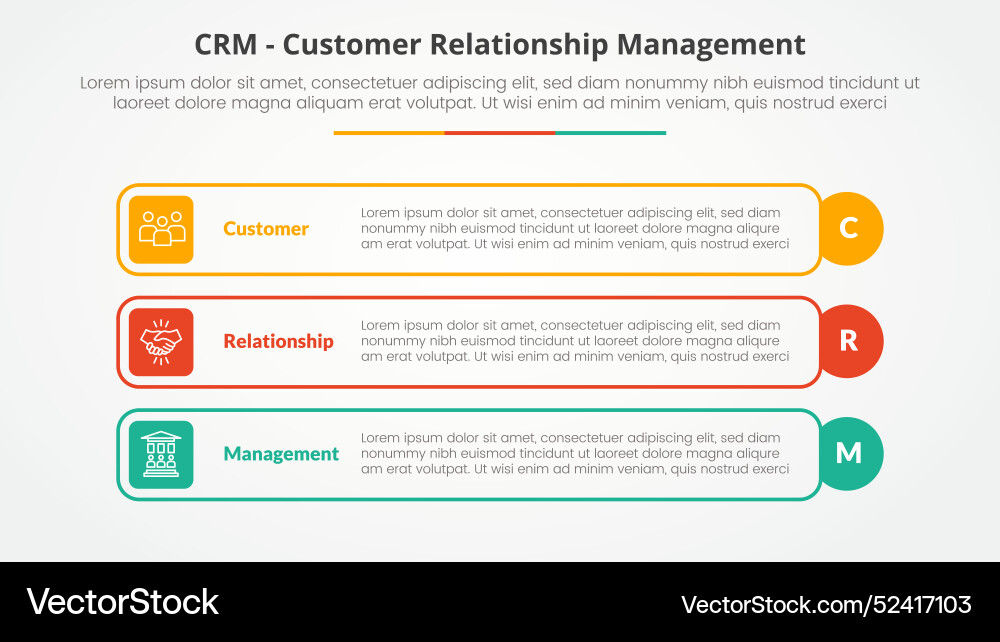 Crm customer relationship management infographic Vector Image