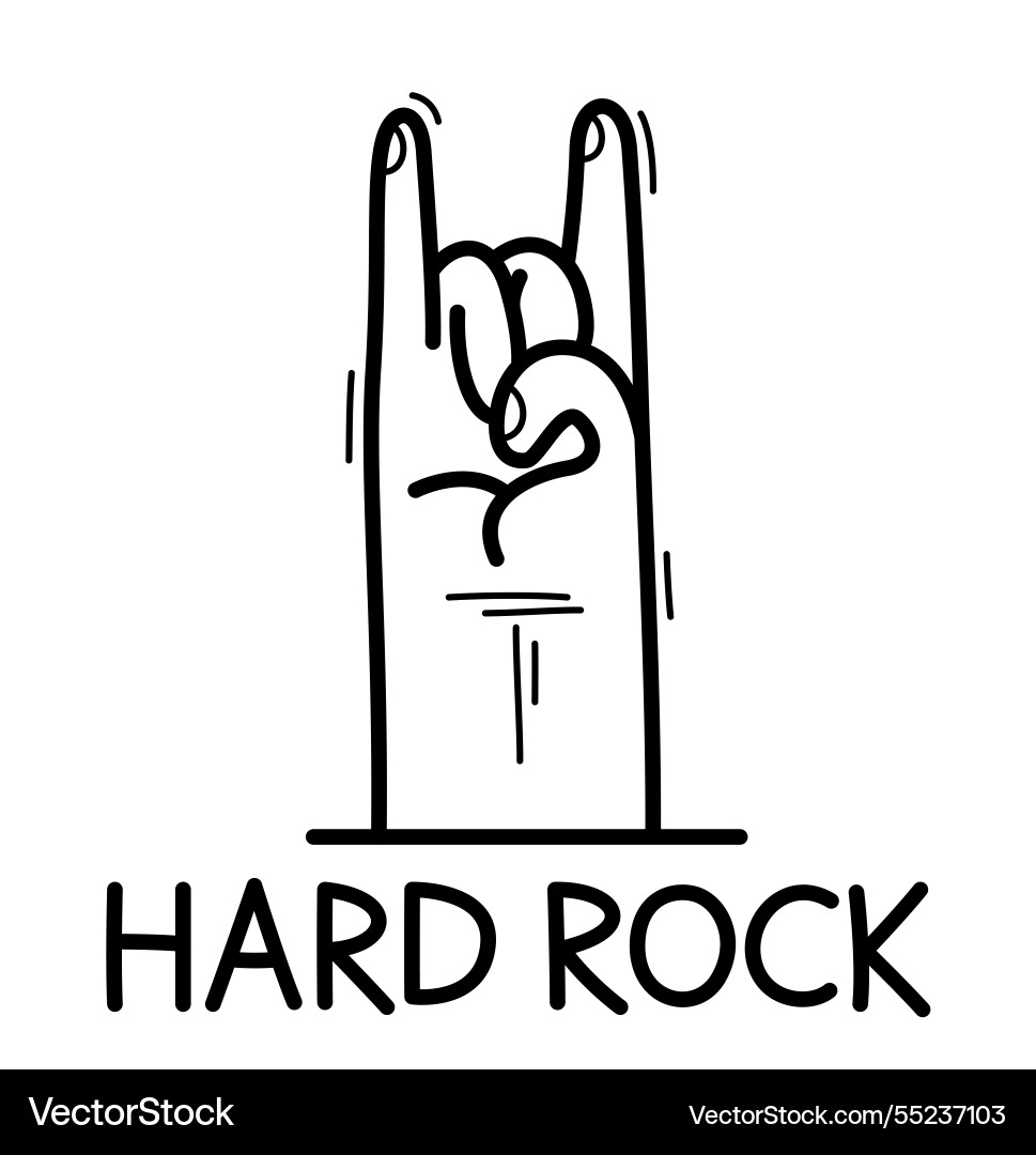 Hard rock and heavy metal devil horns gesture Vector Image