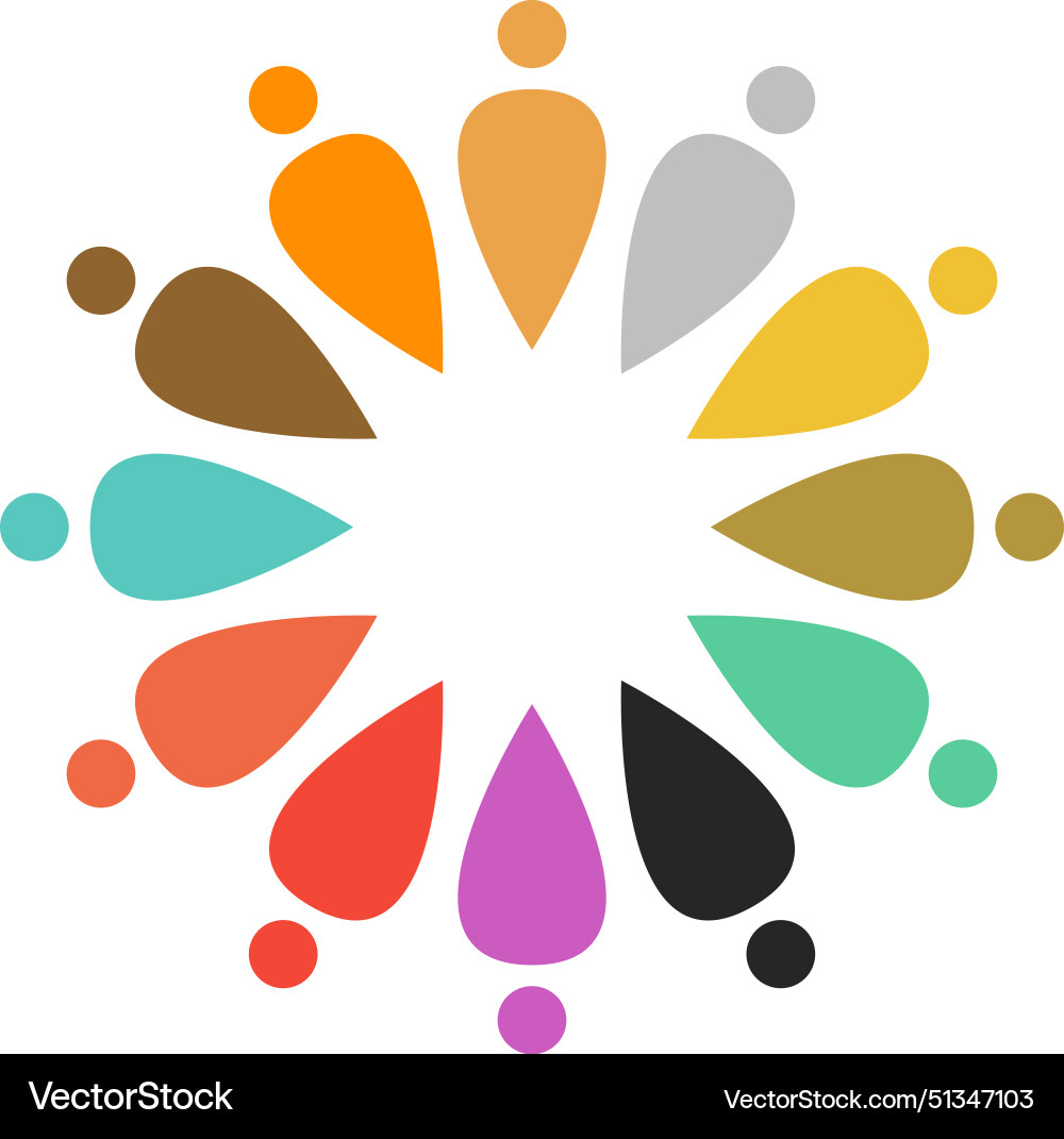 People teamwork coworking employers logo Vector Image