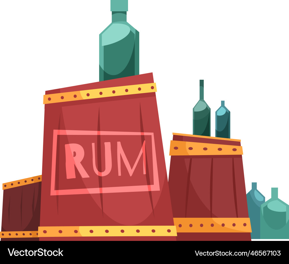 Rum cartoon icon Royalty Free Vector Image - VectorStock