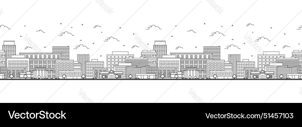 Seamless pattern with outline juneau alaska city Vector Image