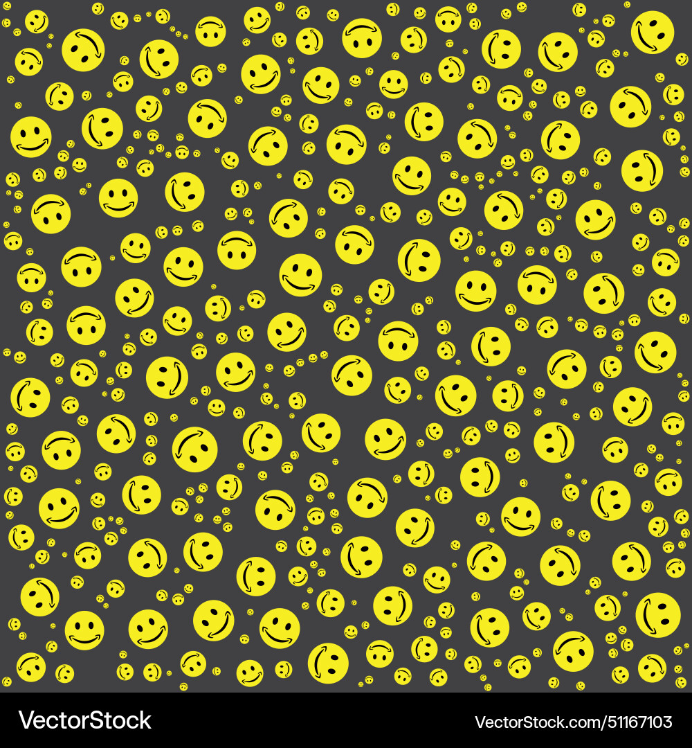 Smile emoji background design Royalty Free Vector Image