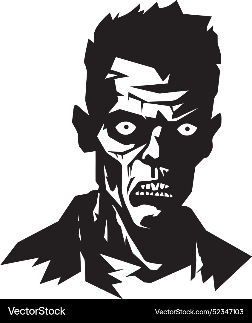Vile undeath black zombie assemblyapocalyptic Vector Image