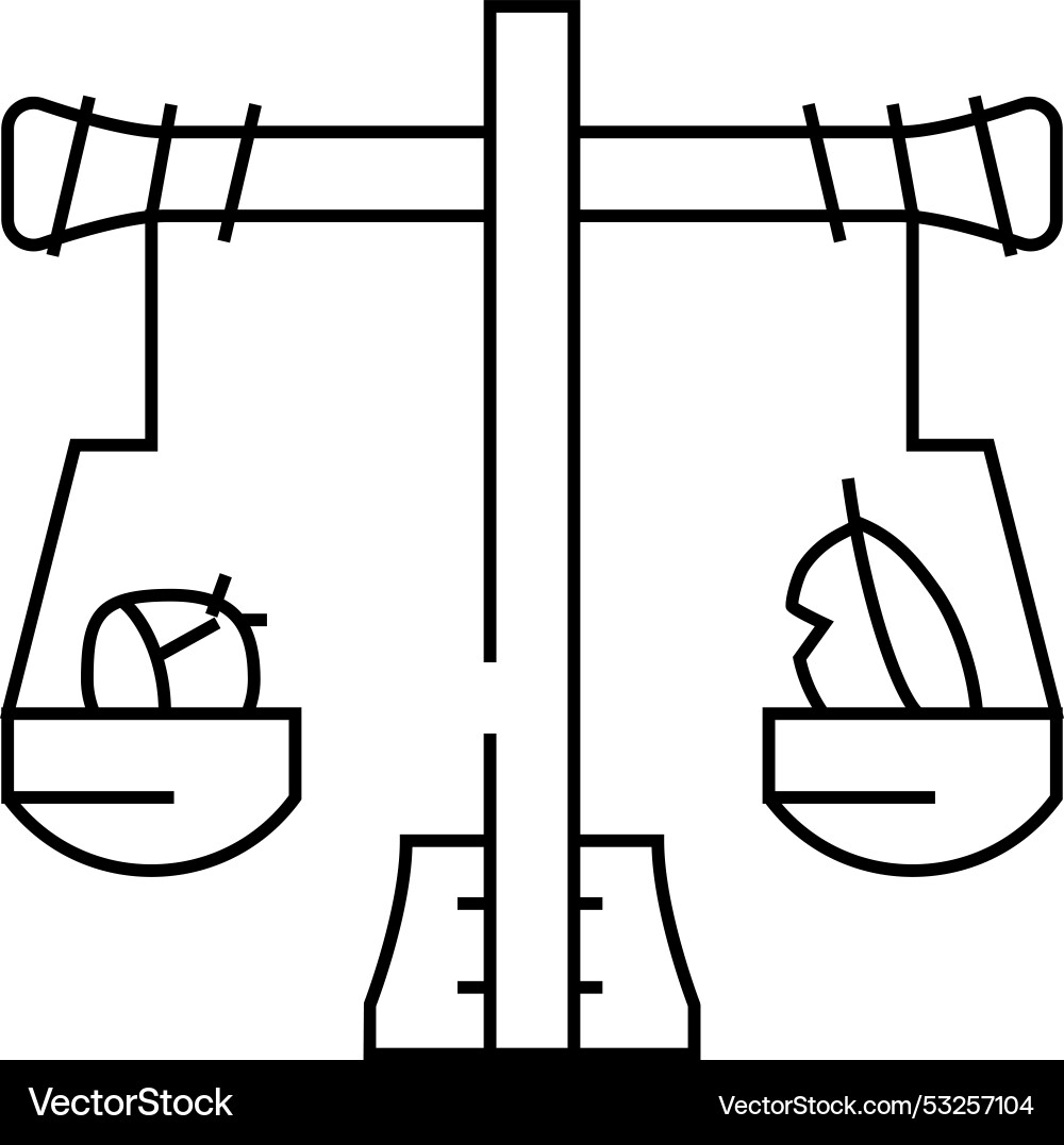 Afterlife egypt line icon Royalty Free Vector Image