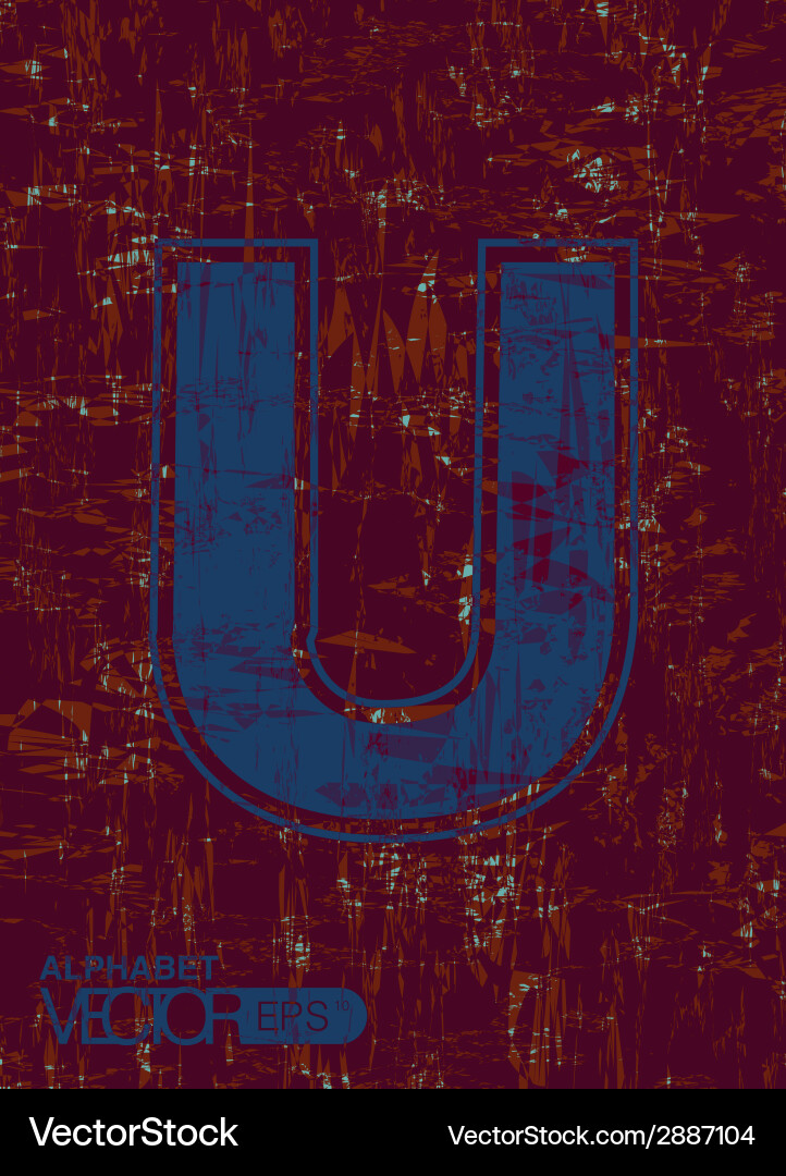 Alphabet u Royalty Free Vector Image - VectorStock