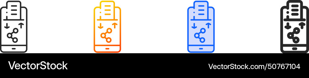 Archives iconthin linear gradient blue stroke Vector Image