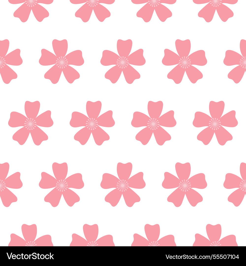 Beautiful pink floral pattern Royalty Free Vector Image