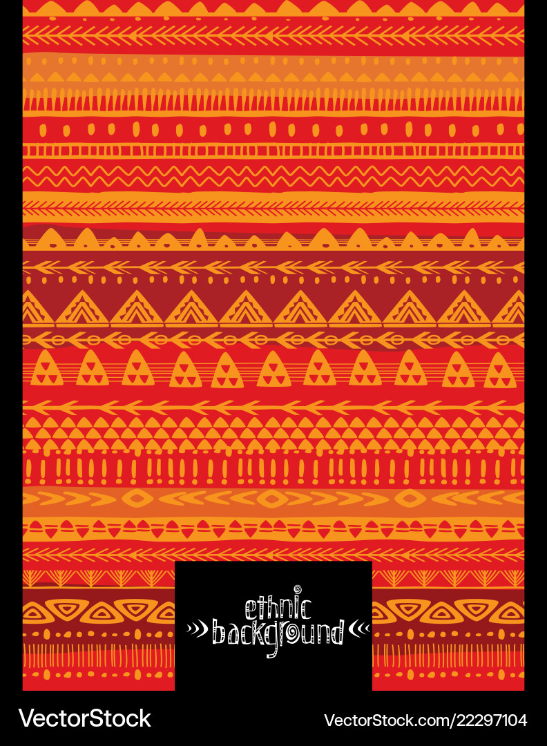 Ethnic geometric background design for poster Vector Image