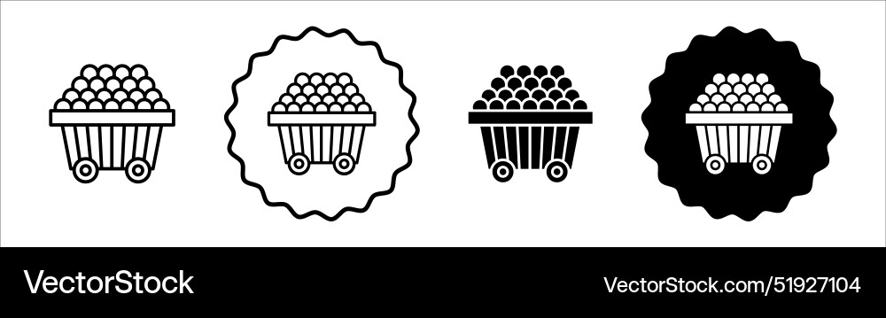 Raw material icon symbol set collection raw Vector Image