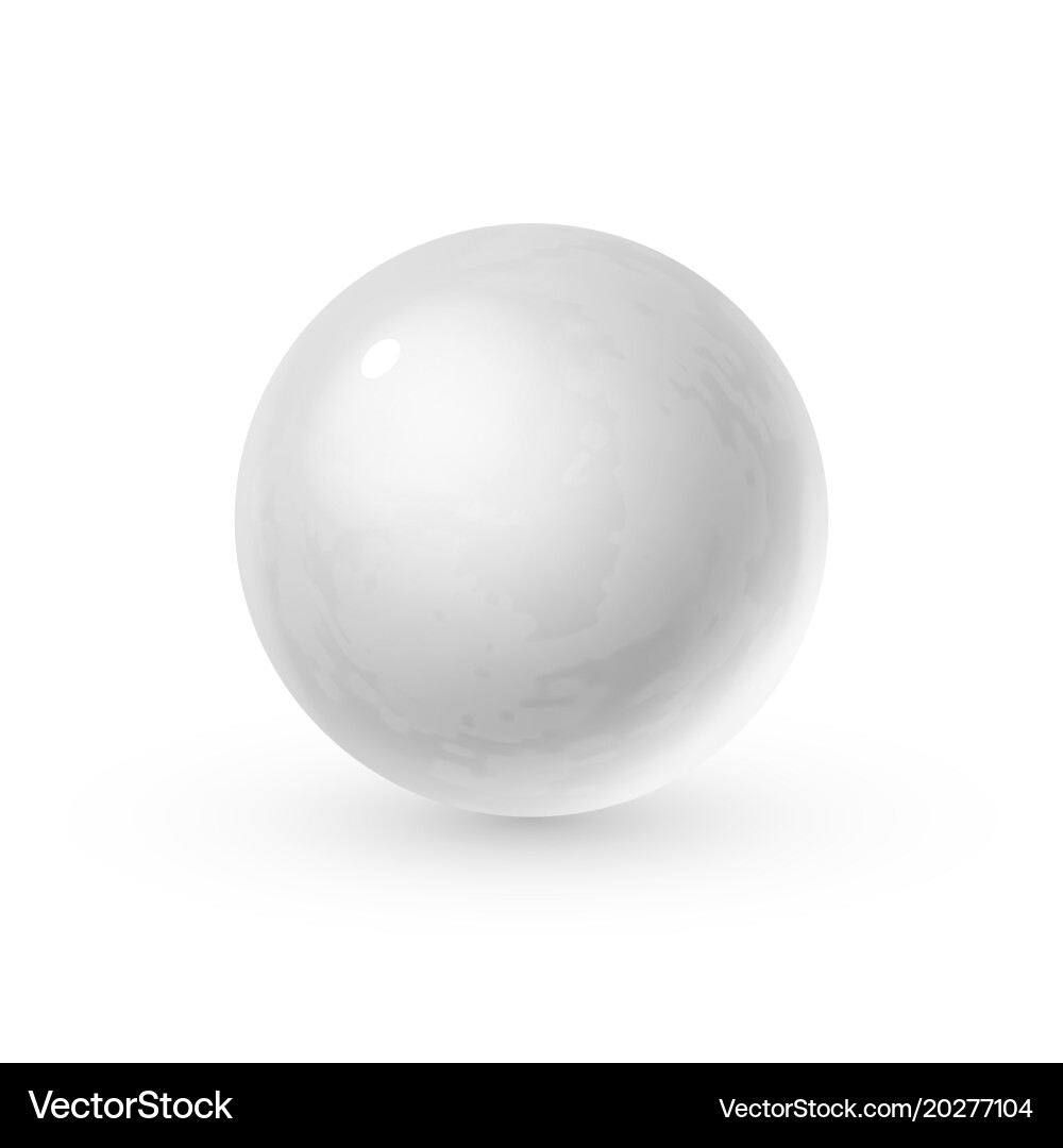 Realistic glass sphere with shadows reflection Vector Image