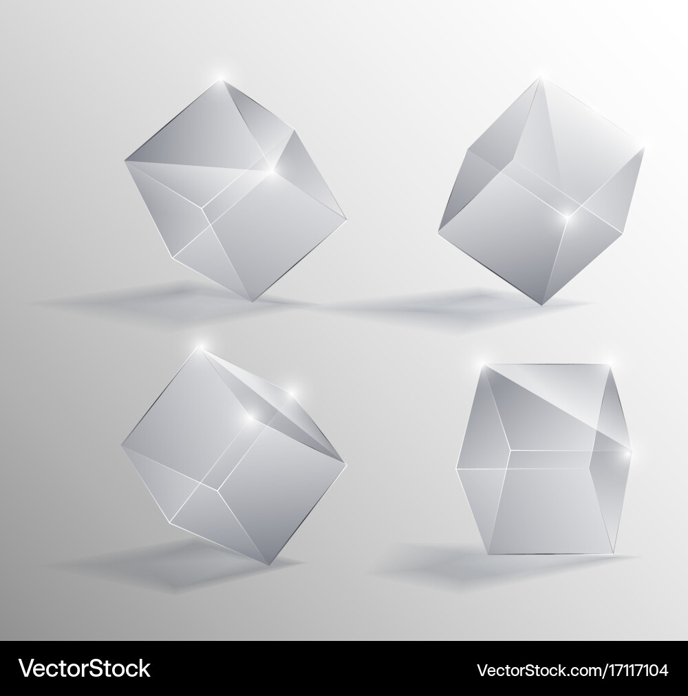 Realistic of a transparent Royalty Free Vector Image