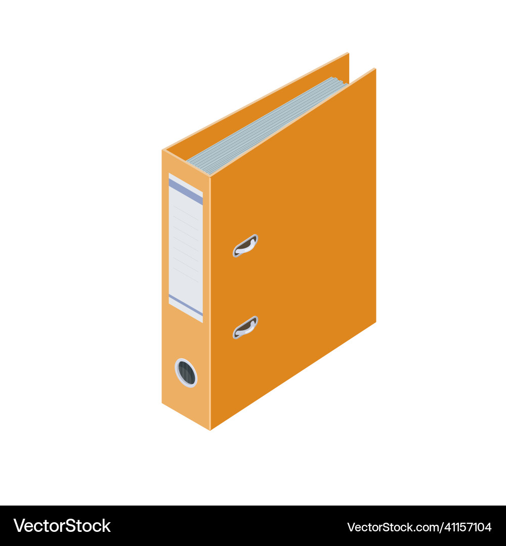 Red folder binder office file Royalty Free Vector Image