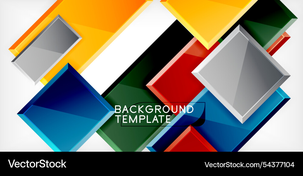 Square shape color abstract geometry Royalty Free Vector