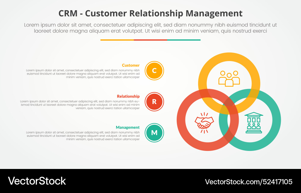 Crm customer relationship management infographic Vector Image