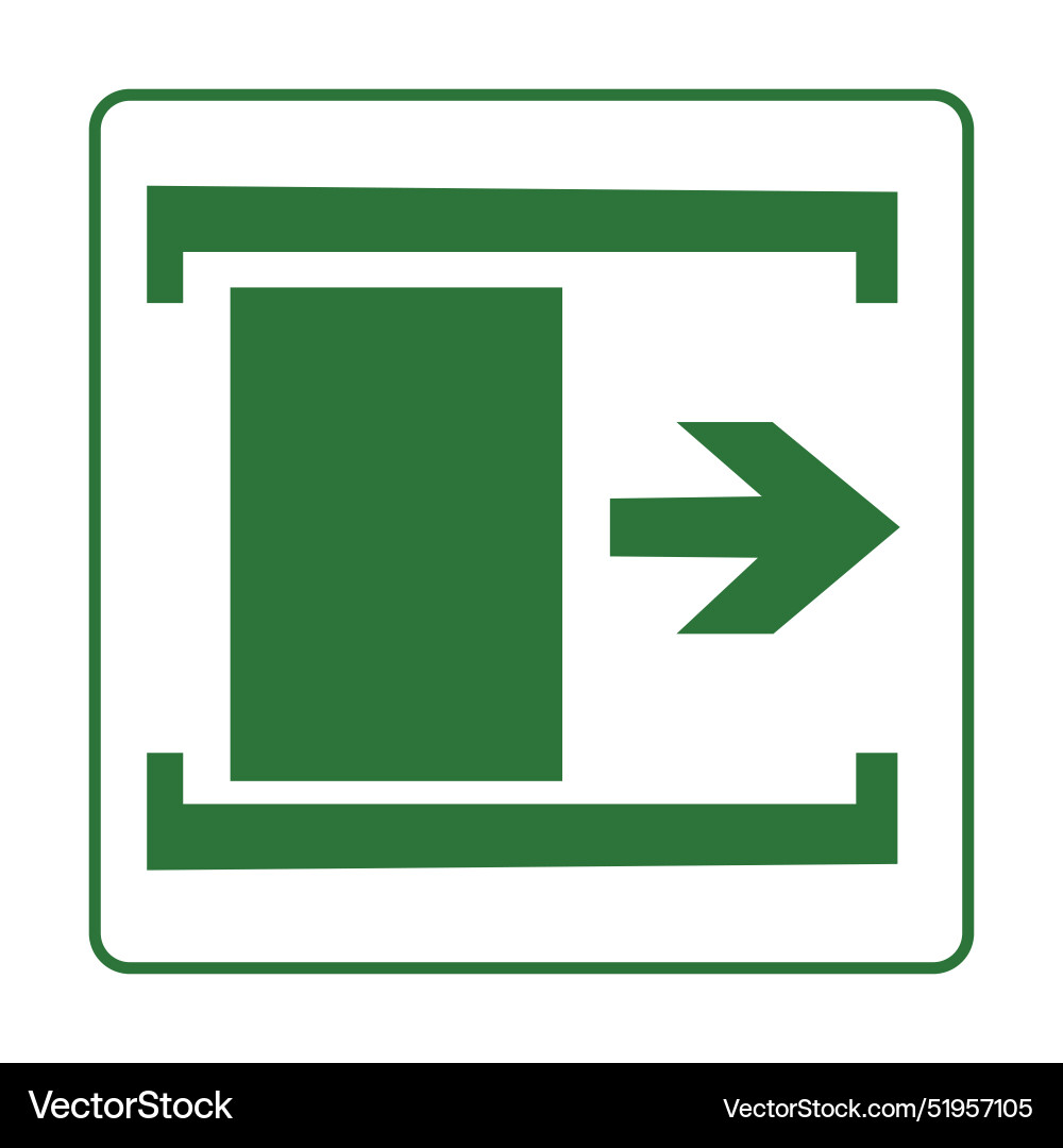 Emergency exit sign set Royalty Free Vector Image