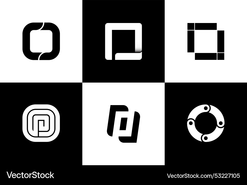 Letter o fonts and logo design Royalty Free Vector Image