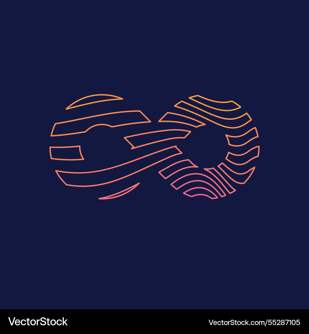 Shows the infinity sign modern graphics element Vector Image