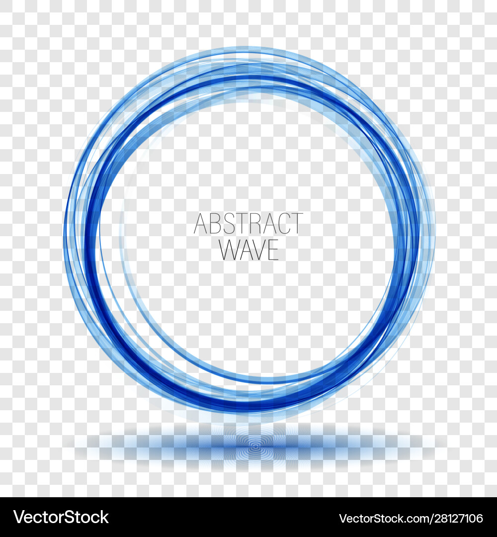 Abstract background round blue wavy circle Vector Image