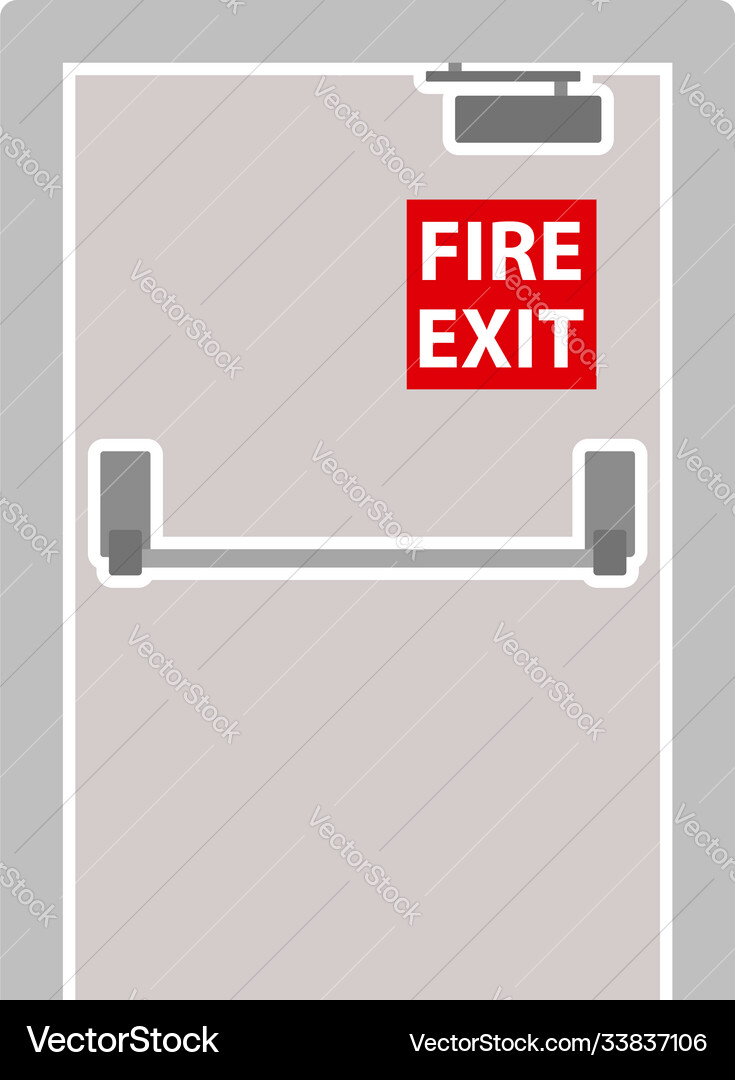 Fire exit door icon Royalty Free Vector Image - VectorStock