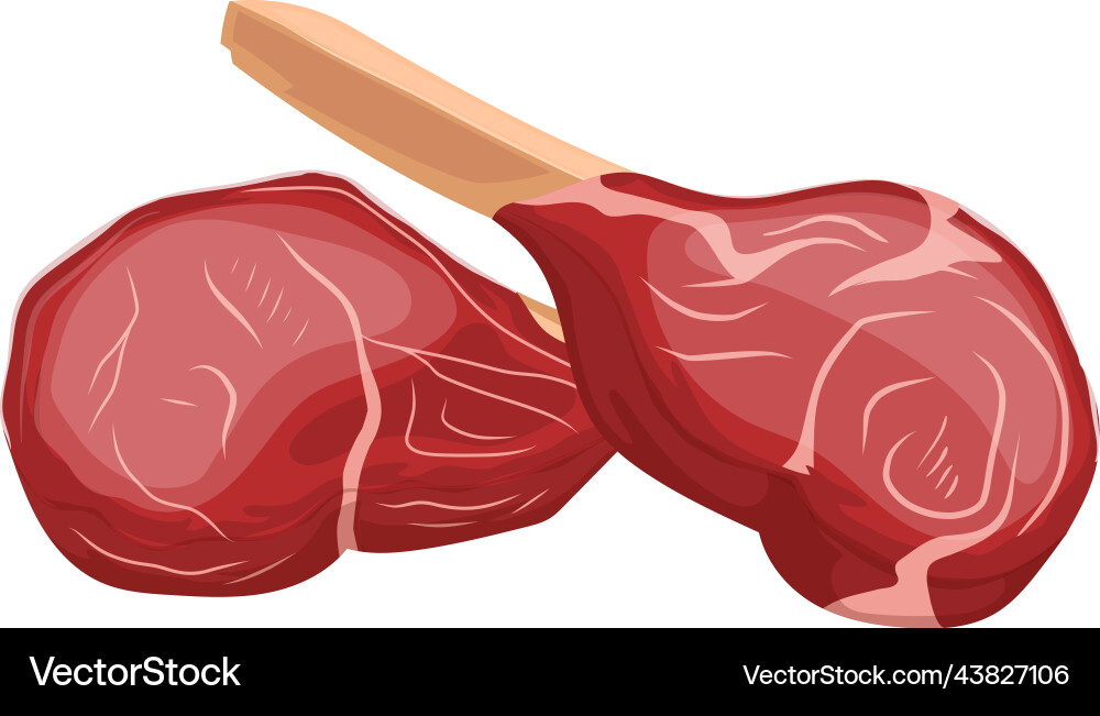 Lamb meat cartoon Royalty Free Vector Image - VectorStock
