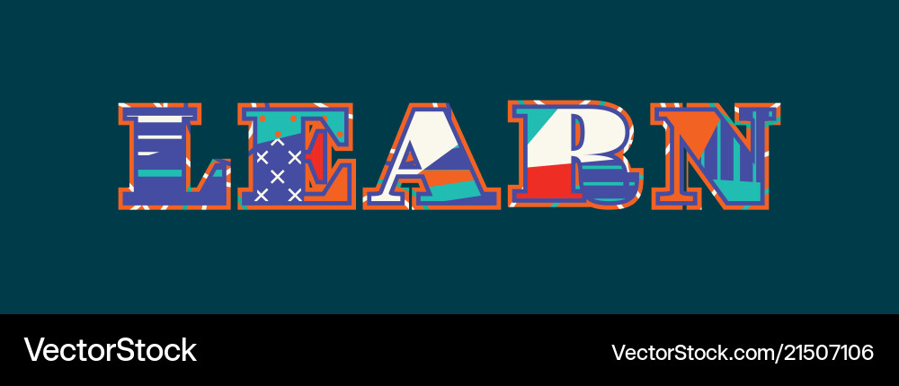 Learn concept word art Royalty Free Vector Image