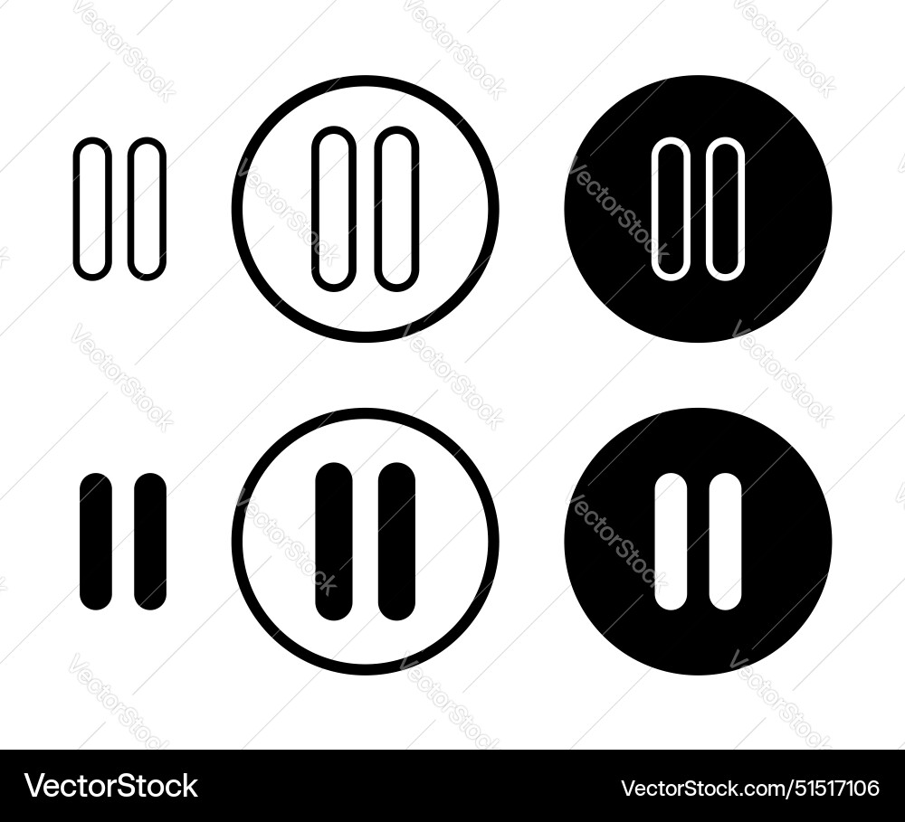 Pause icon Royalty Free Vector Image - VectorStock