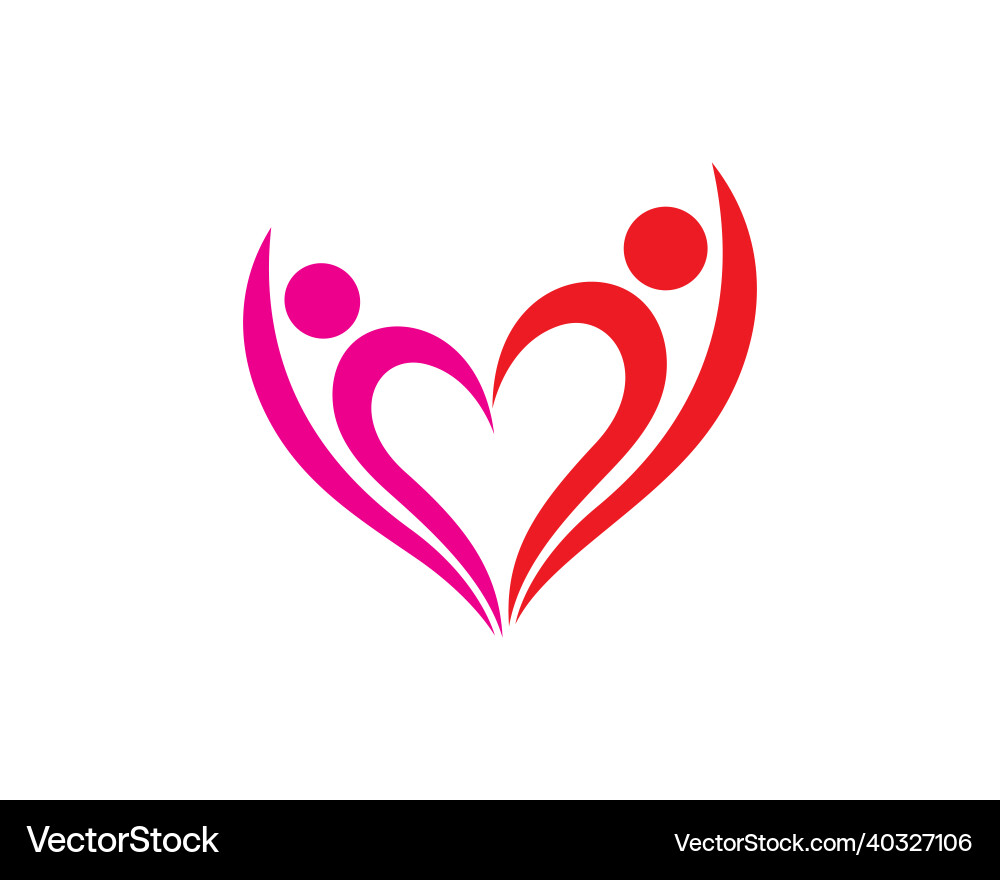 People love logo partner template Royalty Free Vector Image