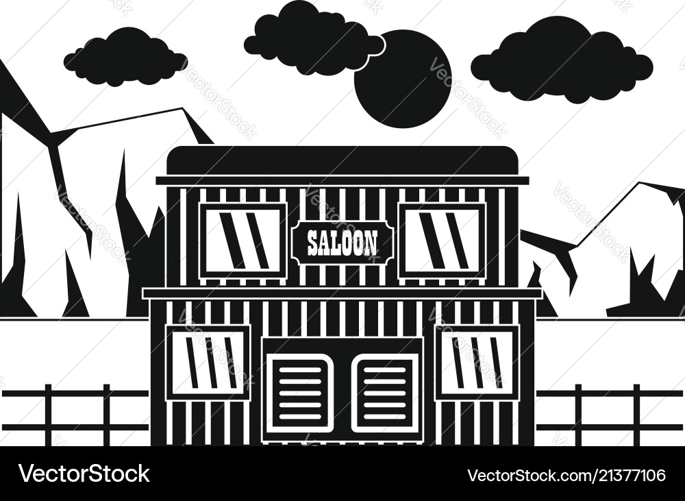 Texas saloon icon simple style Royalty Free Vector Image