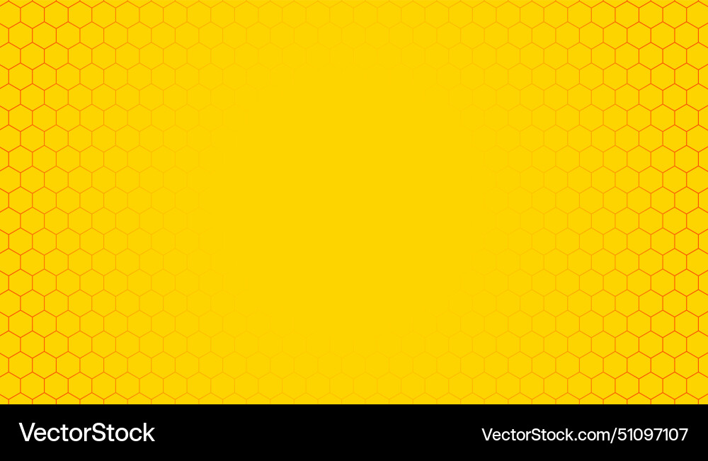 Abstract geometric hexagonal structure yellow Vector Image