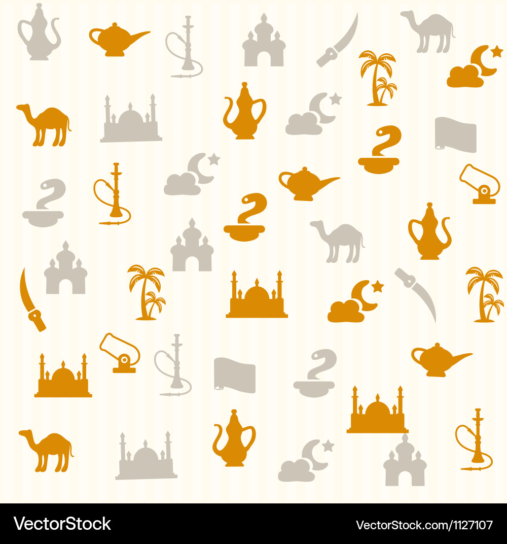 Arabic seamless pattern Royalty Free Vector Image