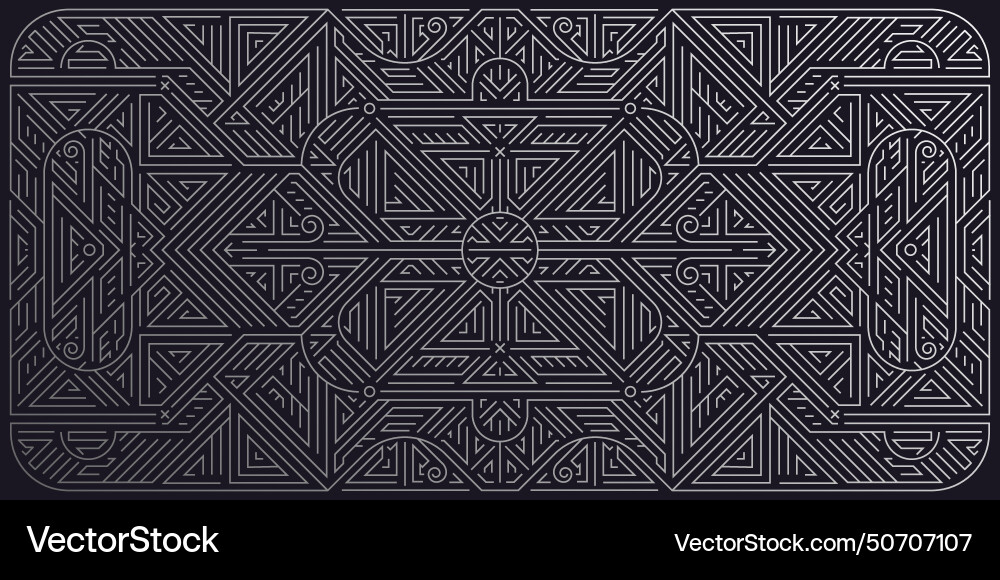Art deco geometric silver pattern abstract Vector Image