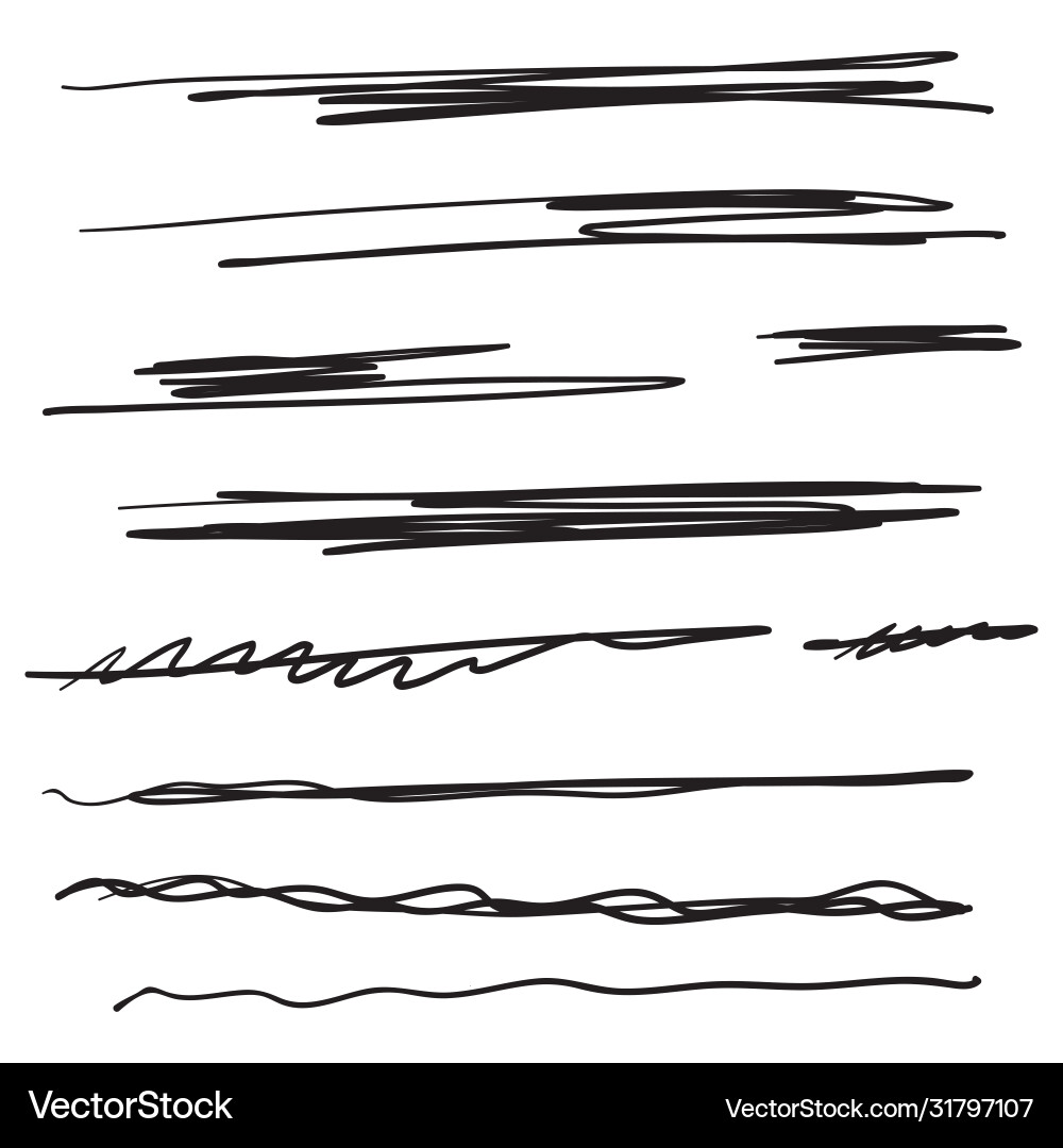 Collection underline Royalty Free Vector Image