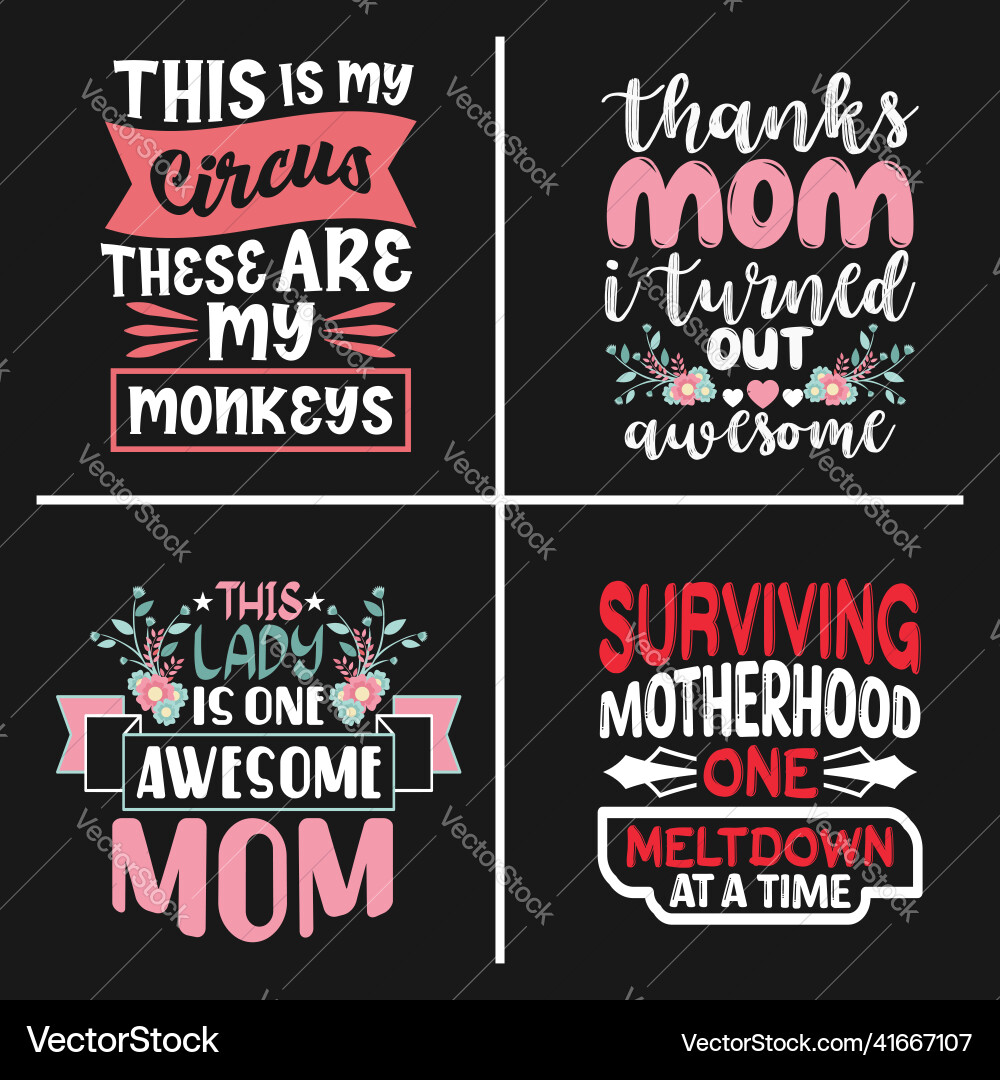 Mothers day typographic slogan design Royalty Free Vector