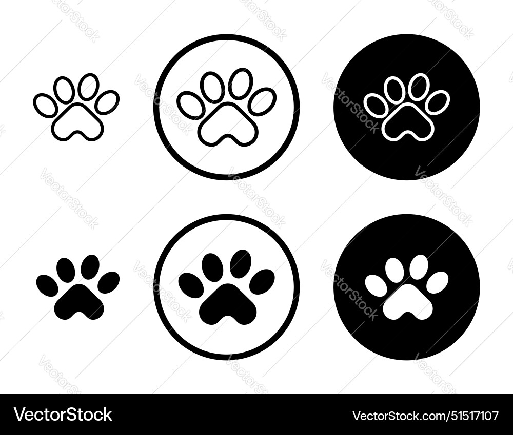 Paw icon Royalty Free Vector Image - VectorStock