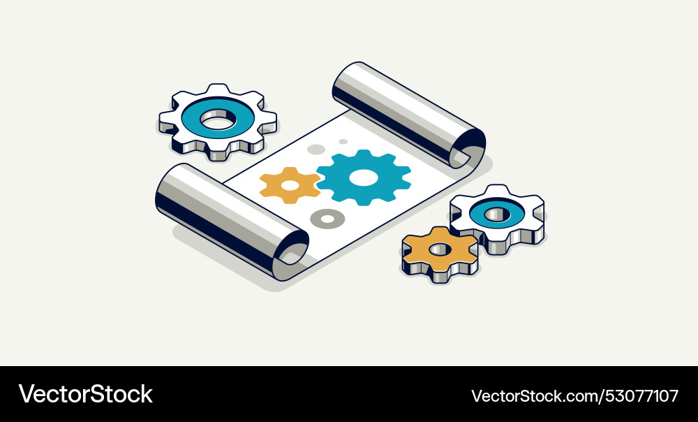 User manual and guideline concept technics Vector Image