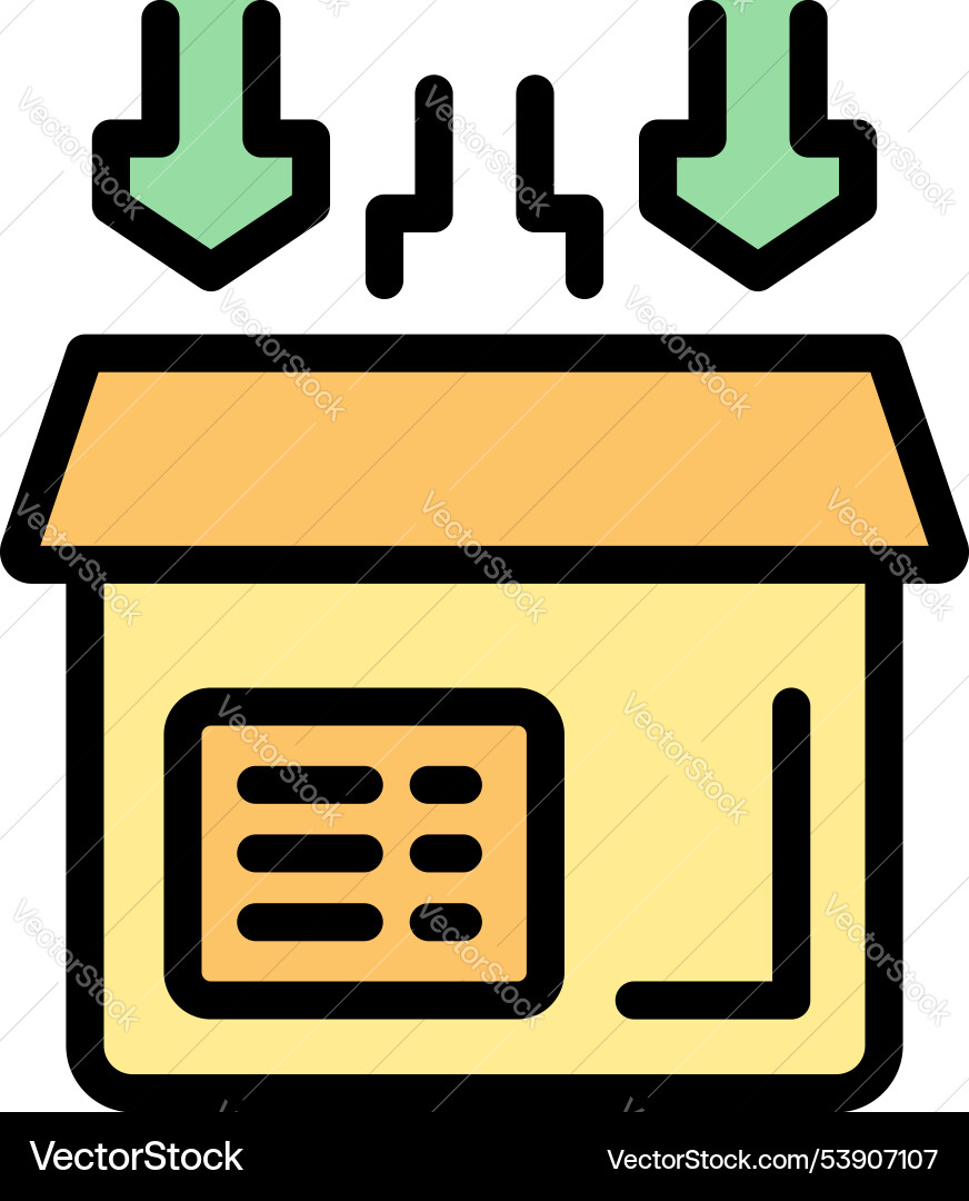 Warehouse receiving deliveries icon representing Vector Image