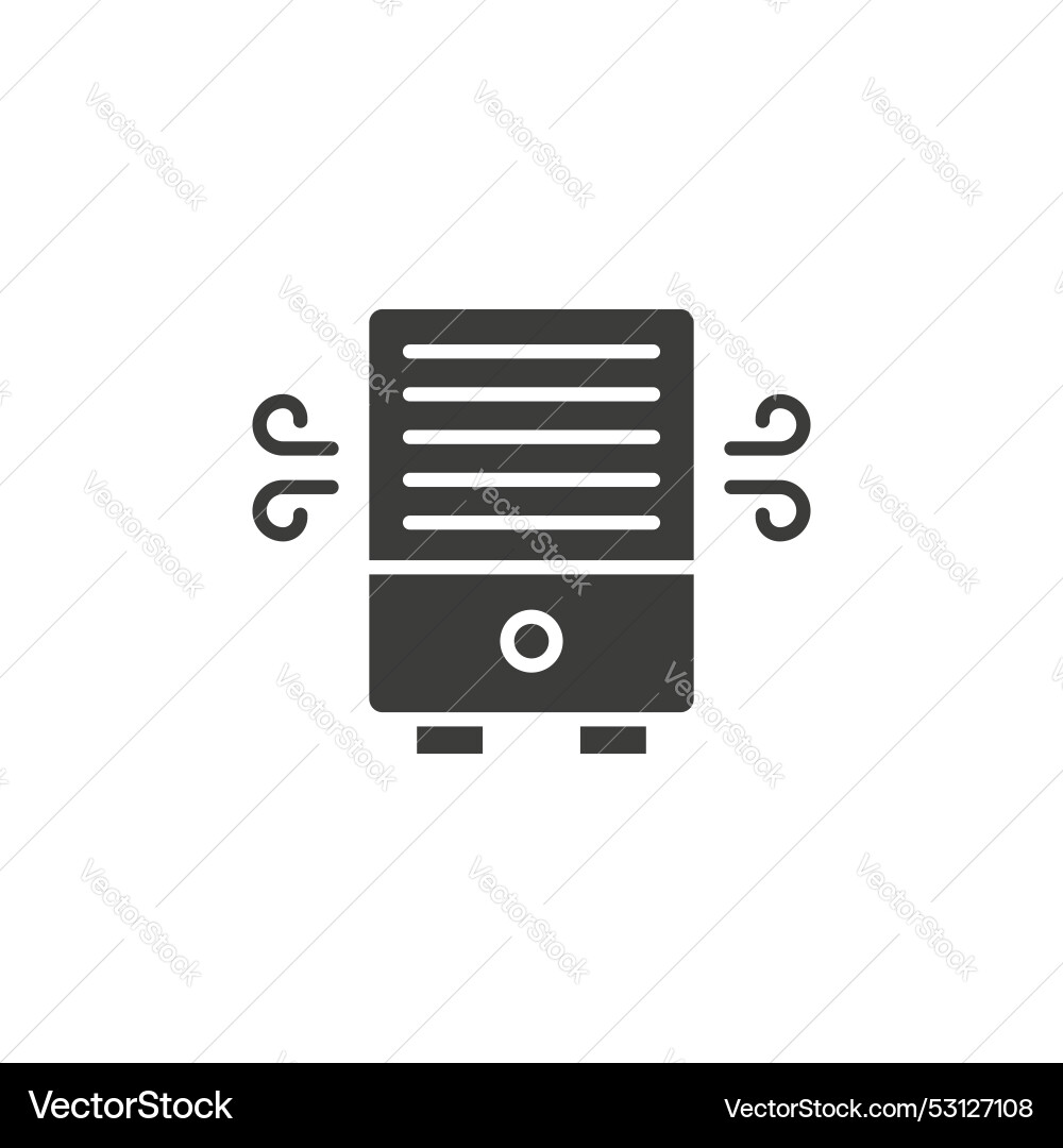 Air purifier line icon isolated on white Vector Image