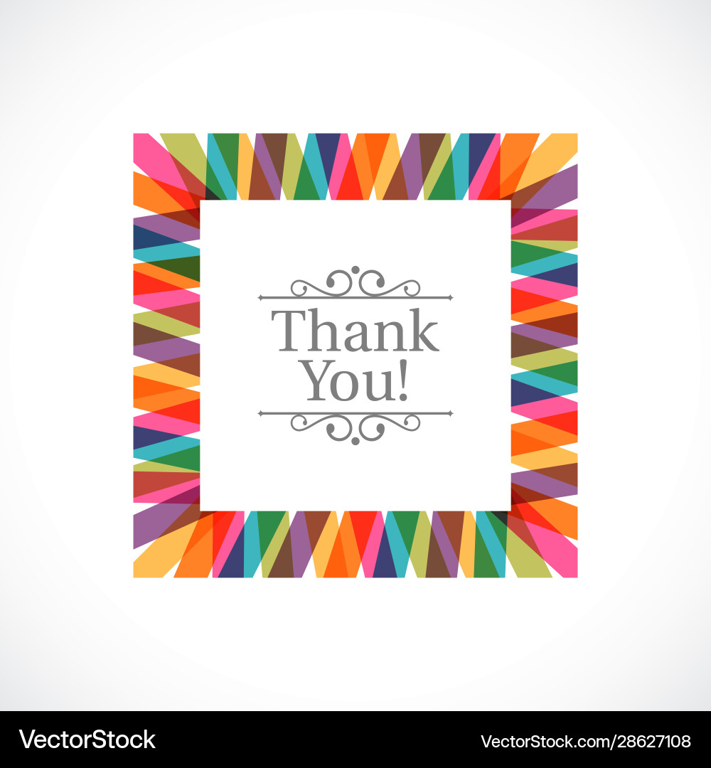 Creative frame with colorful abstract ribbonstext Vector Image